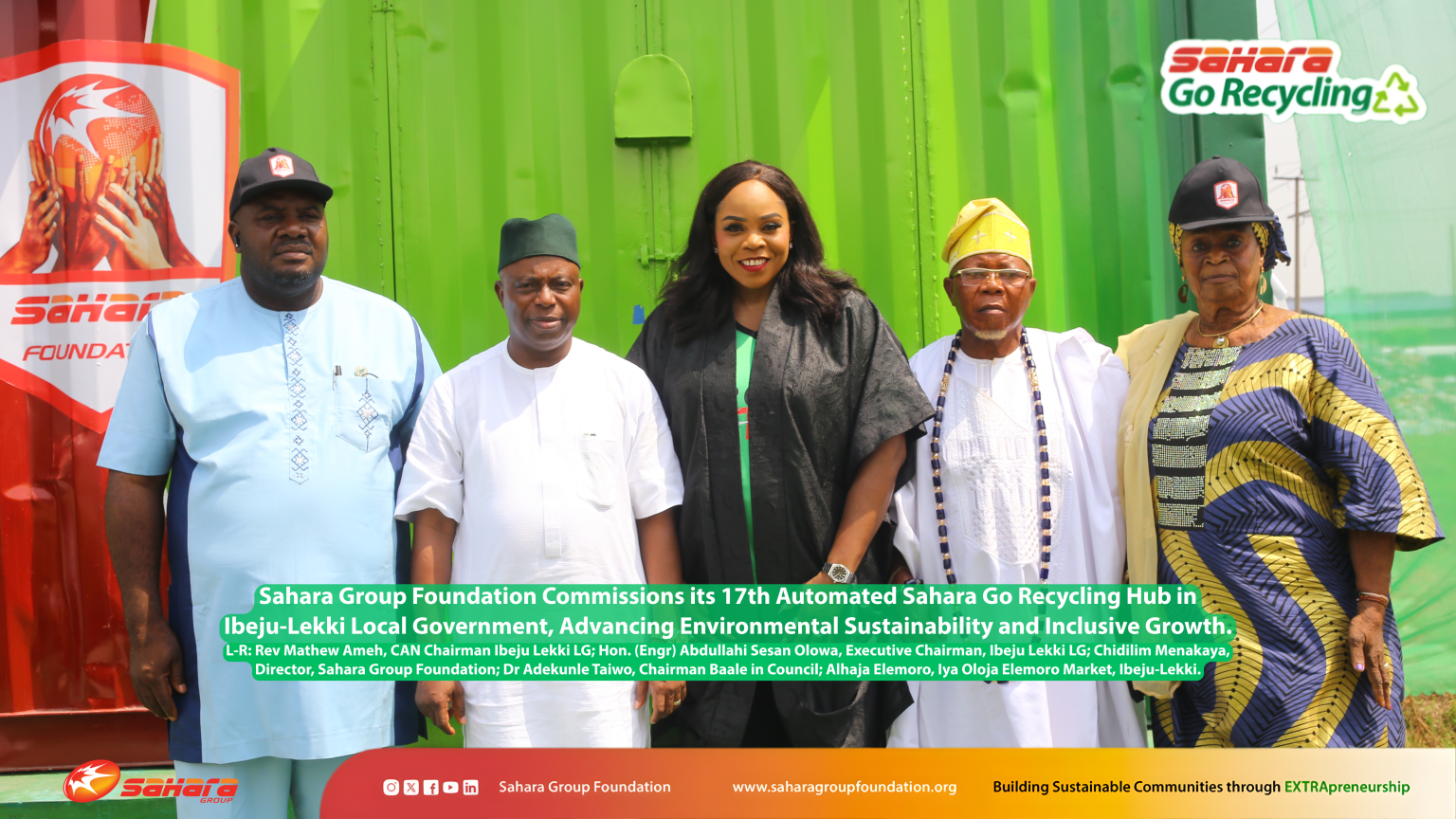17th Sahara Go Recycling Hub in Ibeju-Lekki LG - Sahara Group Foundation